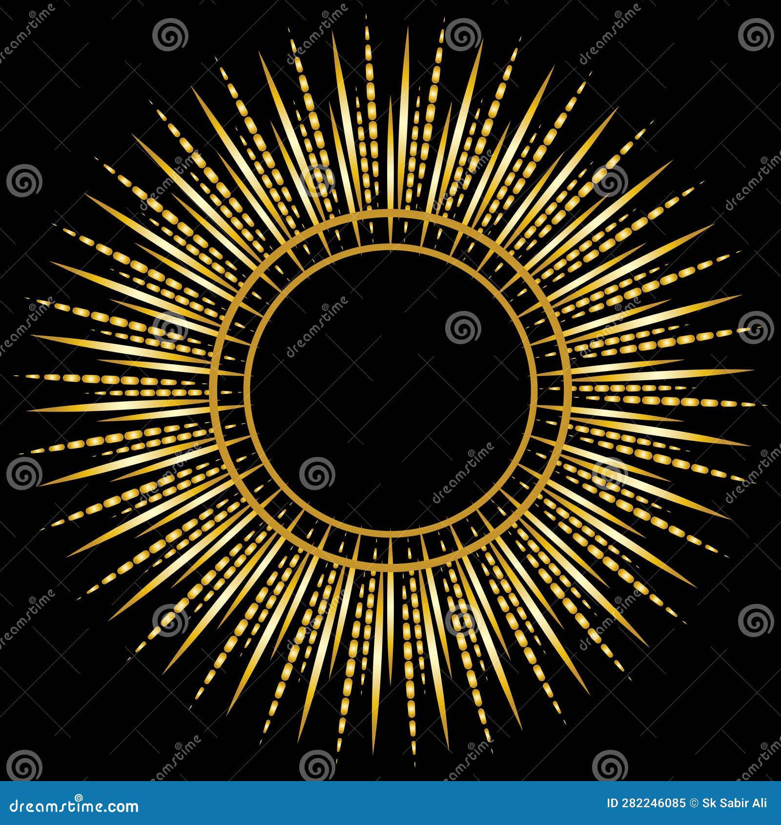 Sun Flare Star Circular Pattern Fire Design Texture Mandala Vector ...