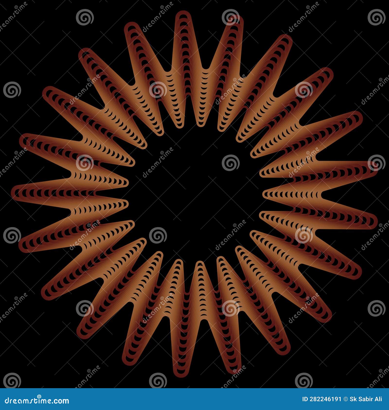 Sun Flare Star Circular Pattern Fire Design Texture Mandala Fireworks ...