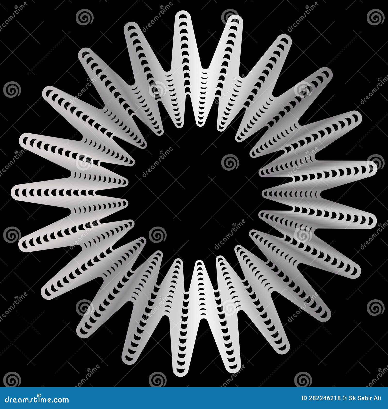 Sun Flare Star Circular Pattern Fire Design Texture Mandala Vector ...