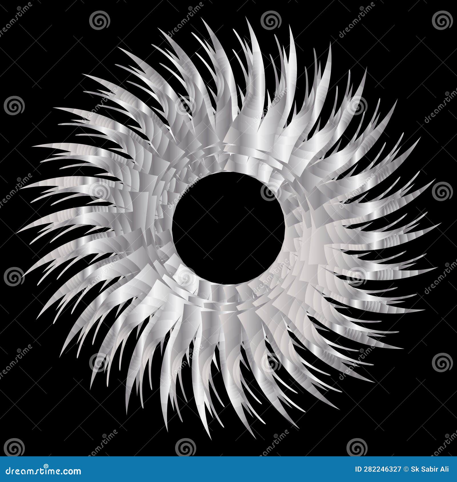 Sun Flare Star Circular Pattern Fire Design Texture Mandala Vector ...