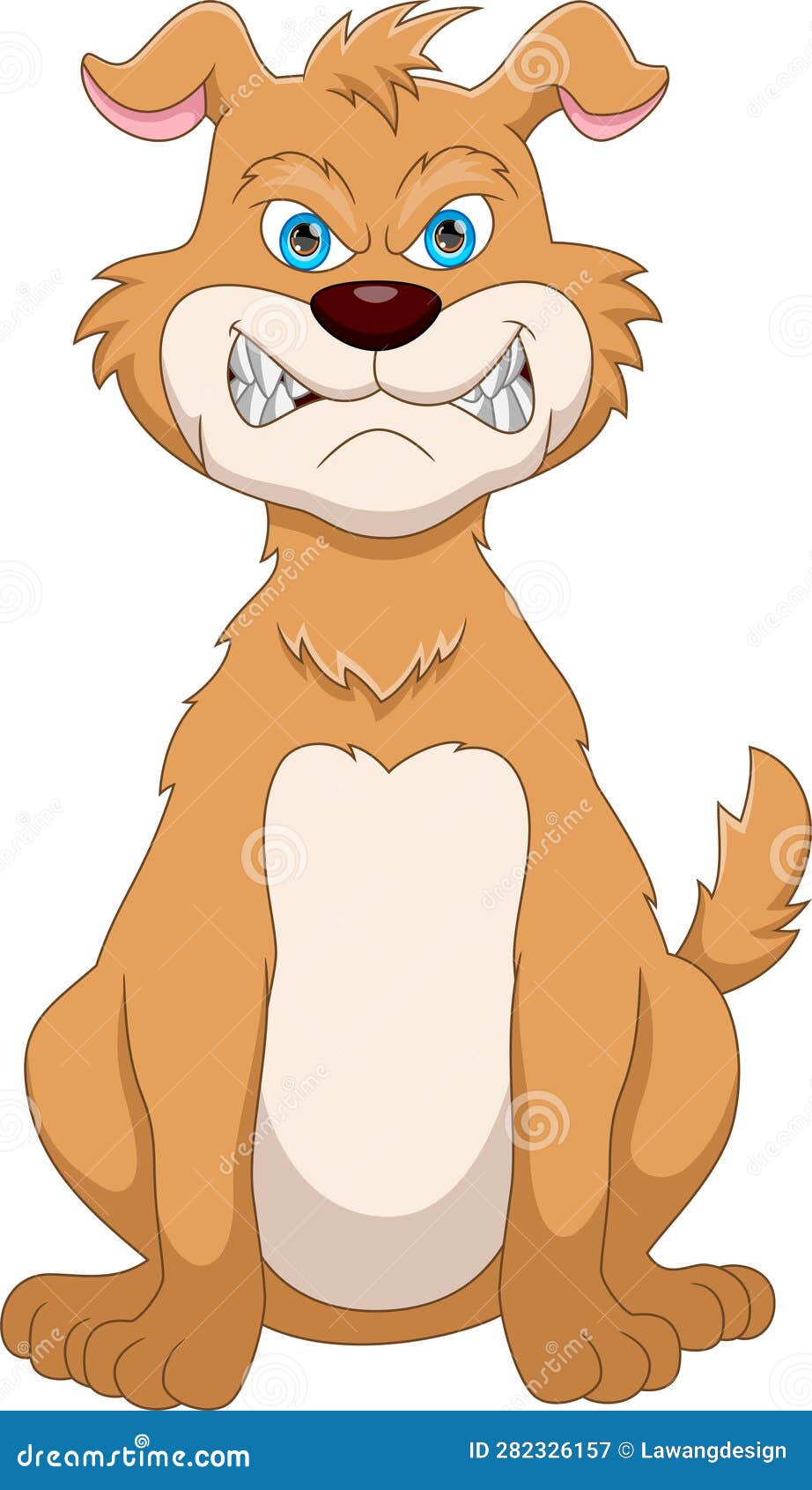 Angry dog cartoon stock vector. Illustration of cute - 282326157