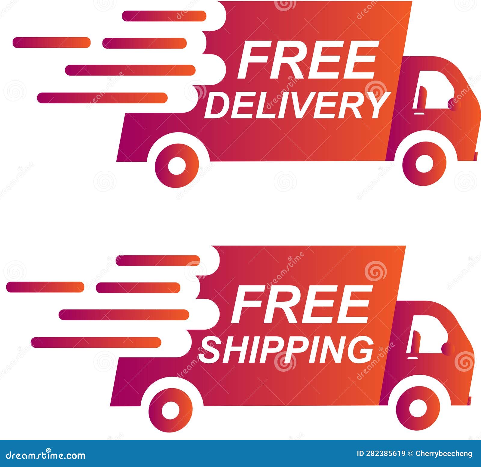 Free Shipping Delivery Service Vector Stock Vector - Illustration of ...
