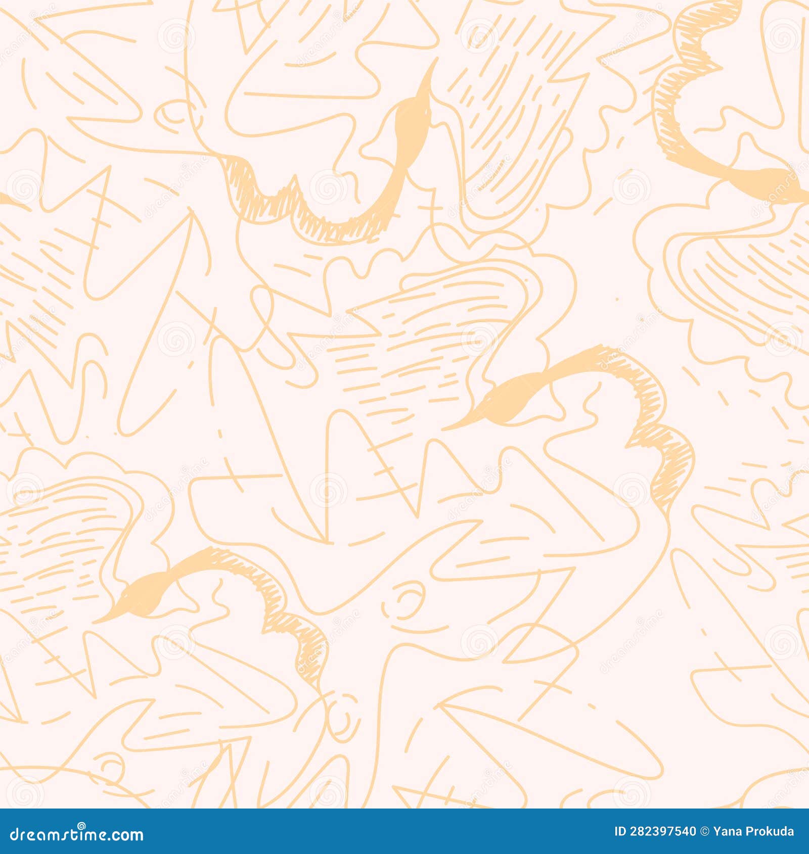 Unusual Abstract Seamless Pattern with Wave Chaotic Lines Stock ...