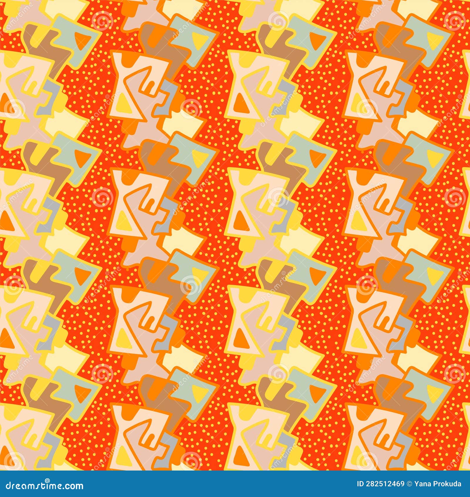Colorful Abstract Seamless Unusual Pattern for Textile Stock Vector ...