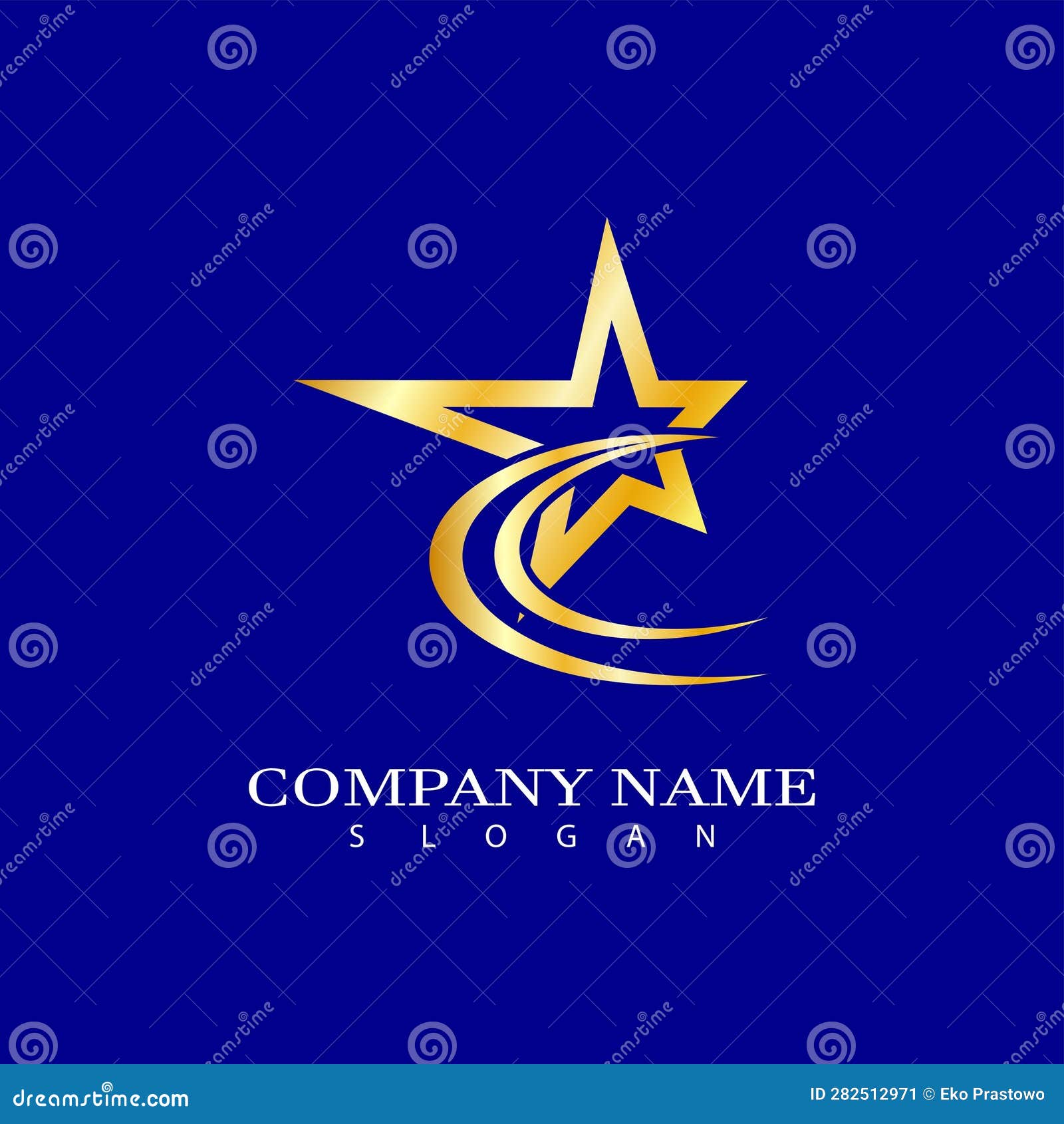Gold Star Logo Design Template, Elegant Star Logo Design Stock Vector ...
