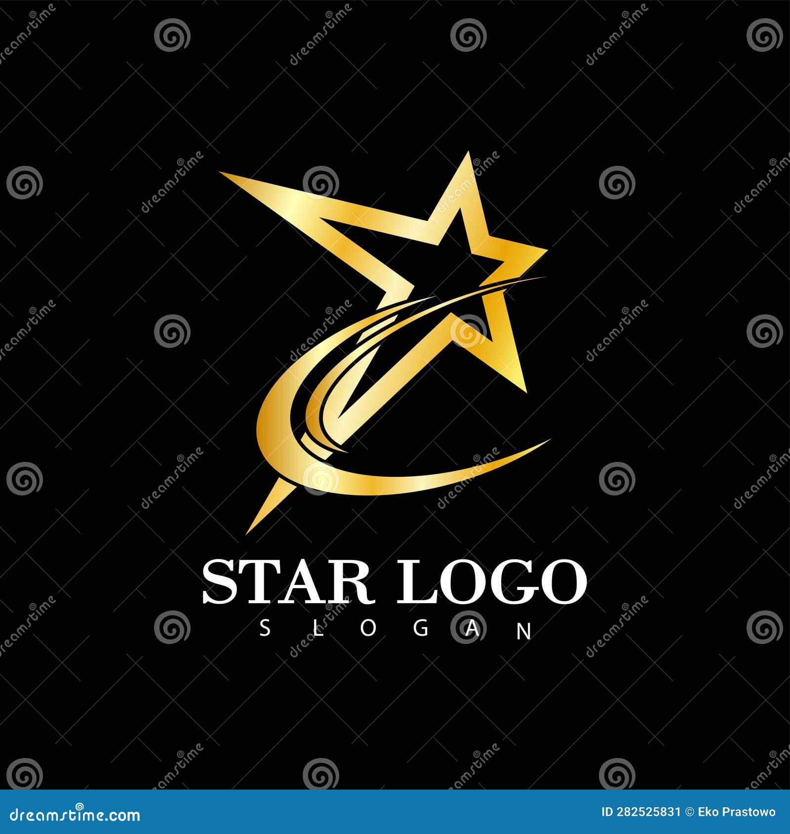 Gold Star Logo Design Template, Elegant Star Logo Design Stock Vector ...