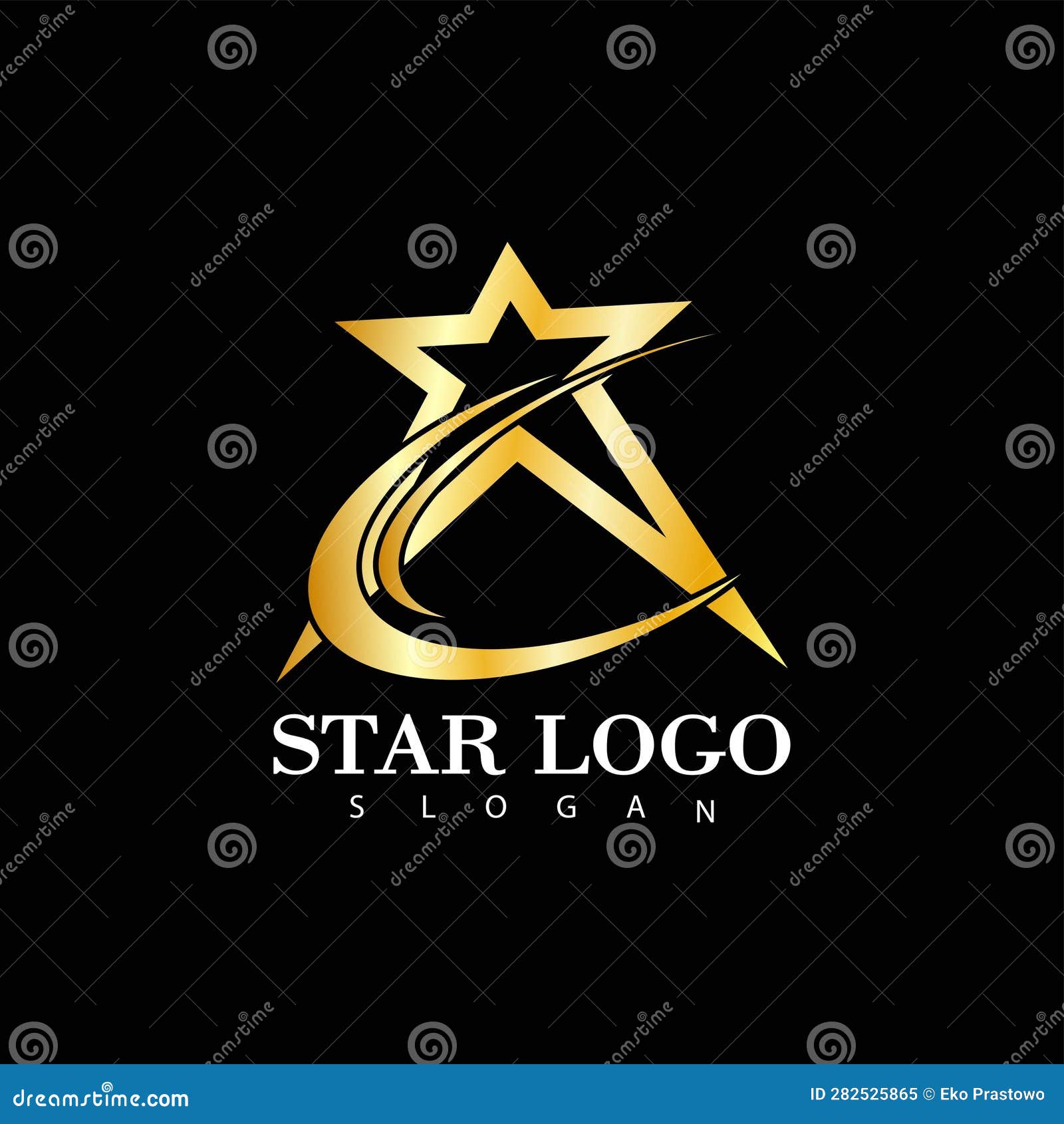 Gold Star Logo Design Template, Elegant Star Logo Design Stock Vector ...