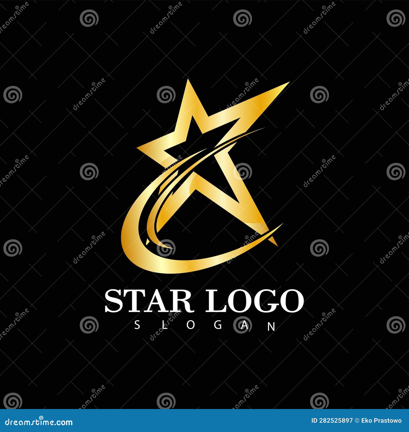 Gold Star Logo Design Template, Elegant Star Logo Design Stock Vector ...