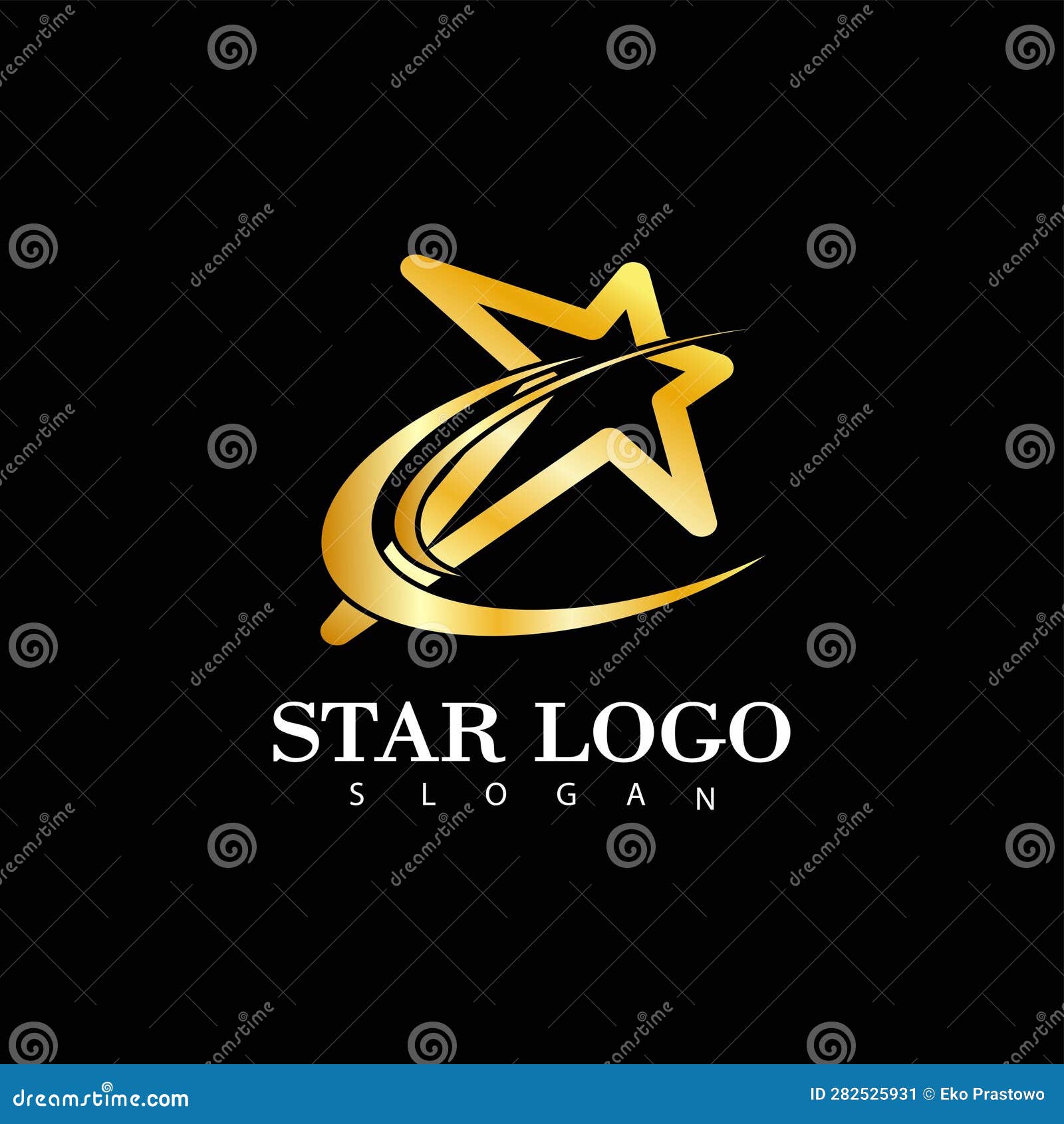 Gold Star Logo Design Template, Elegant Star Logo Design Stock Vector ...