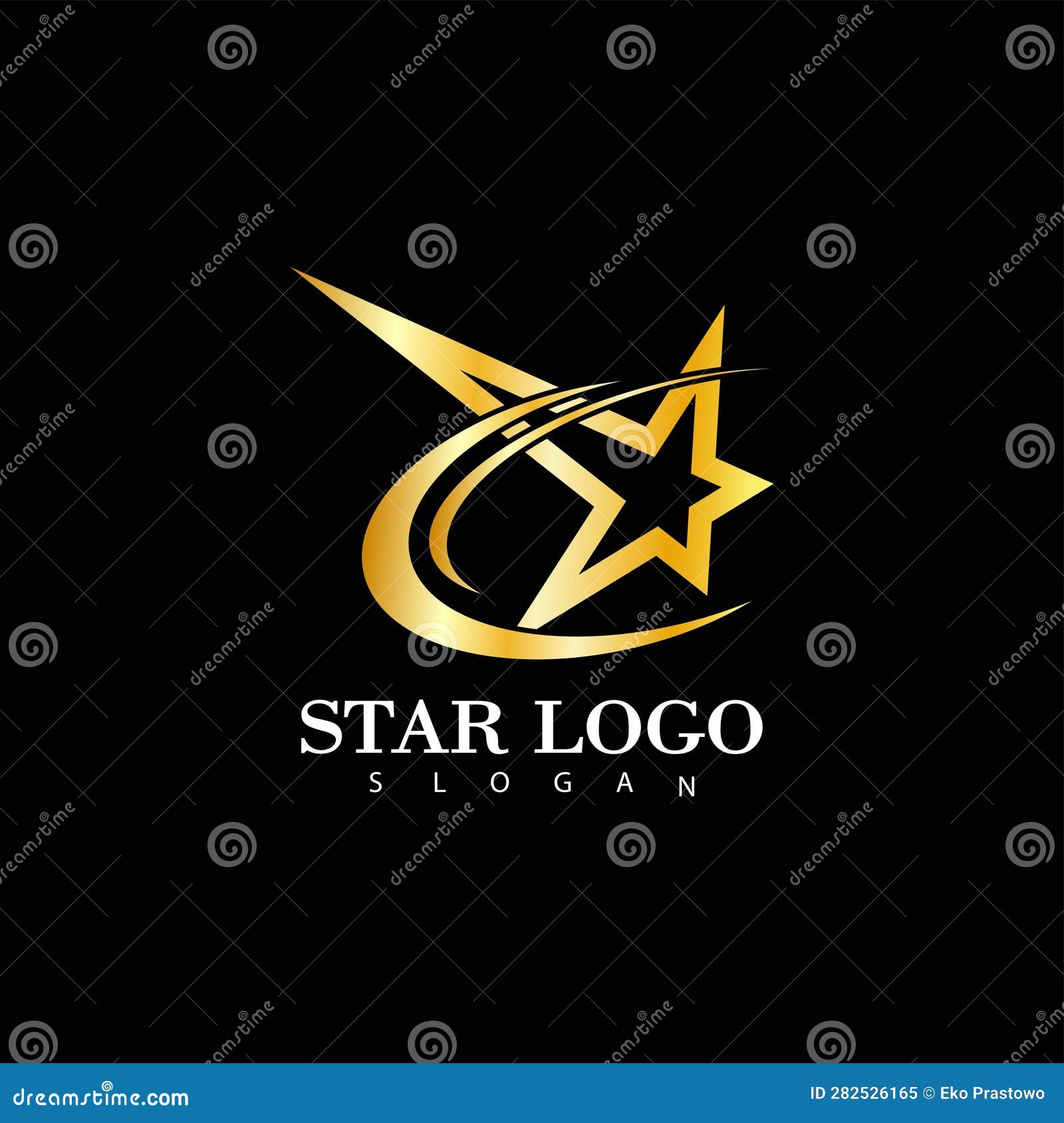 Gold Star Logo Design Template, Elegant Star Logo Design Stock Vector ...