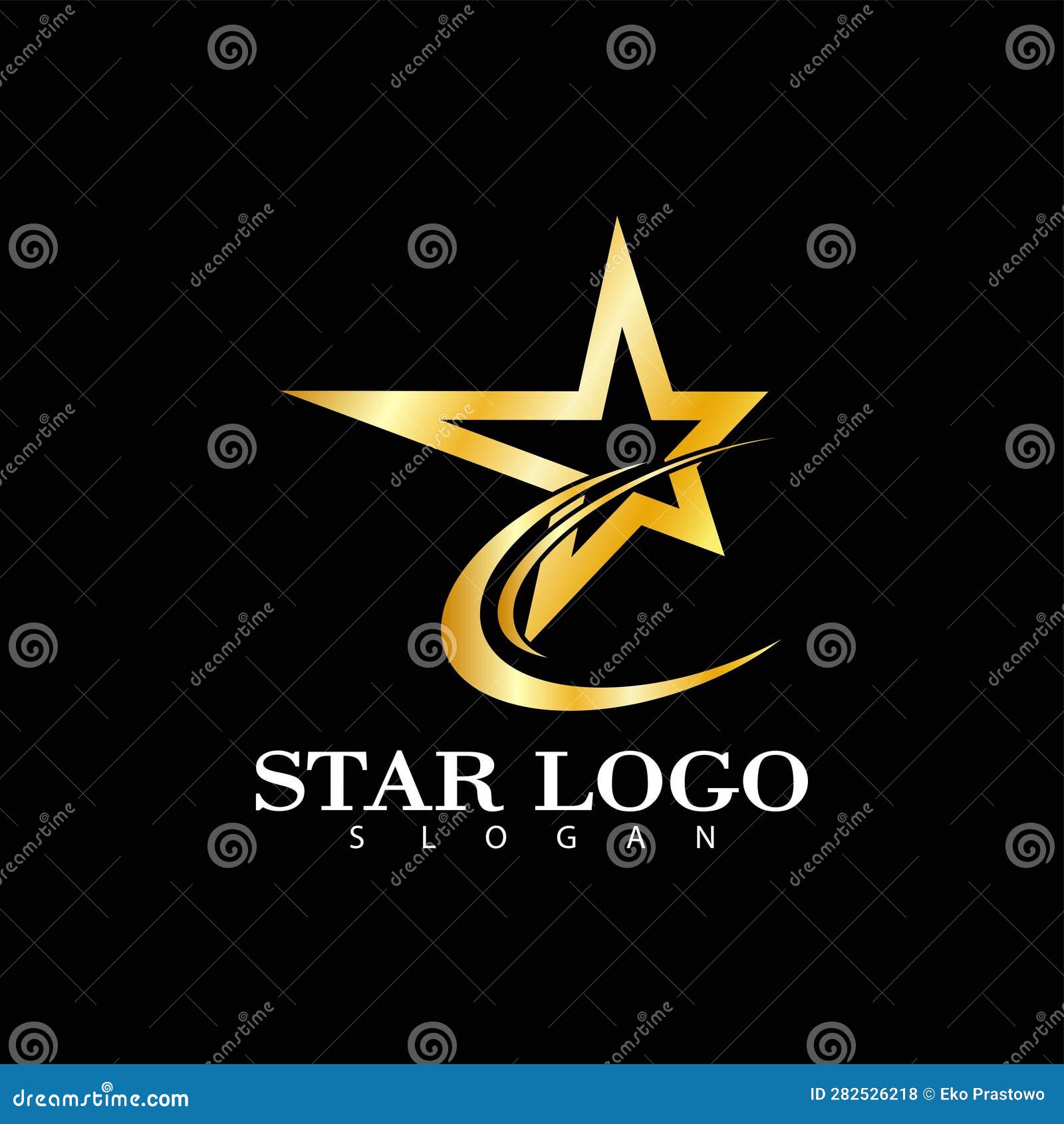 Gold Star Logo Design Template, Elegant Star Logo Design Stock Vector ...