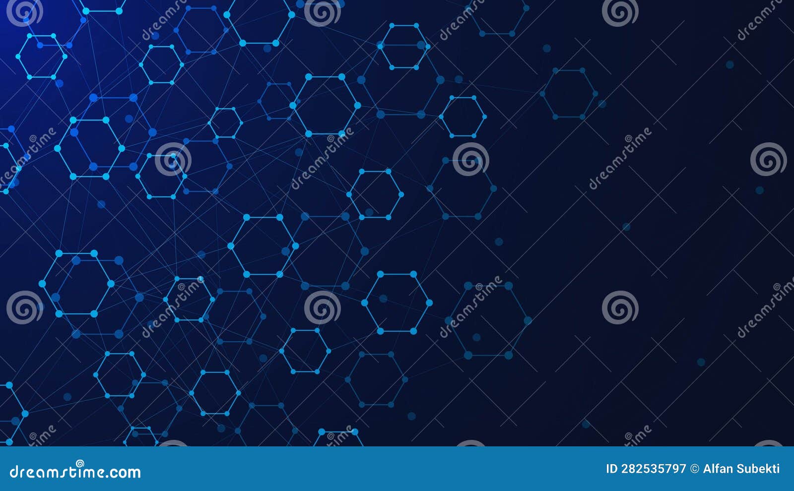 Abstract Hexagonal Shapes for Molecular Structure. Stock Vector ...
