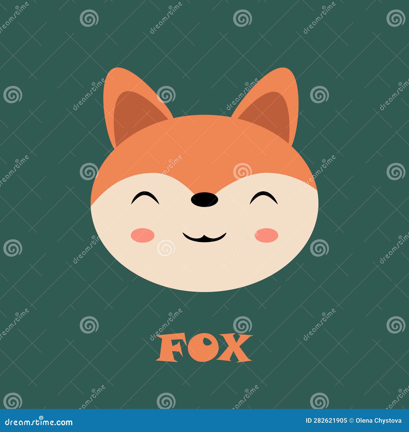 Fox Cartoon. Vector Illustration for Nursery, Poster, Birthday Greeting ...