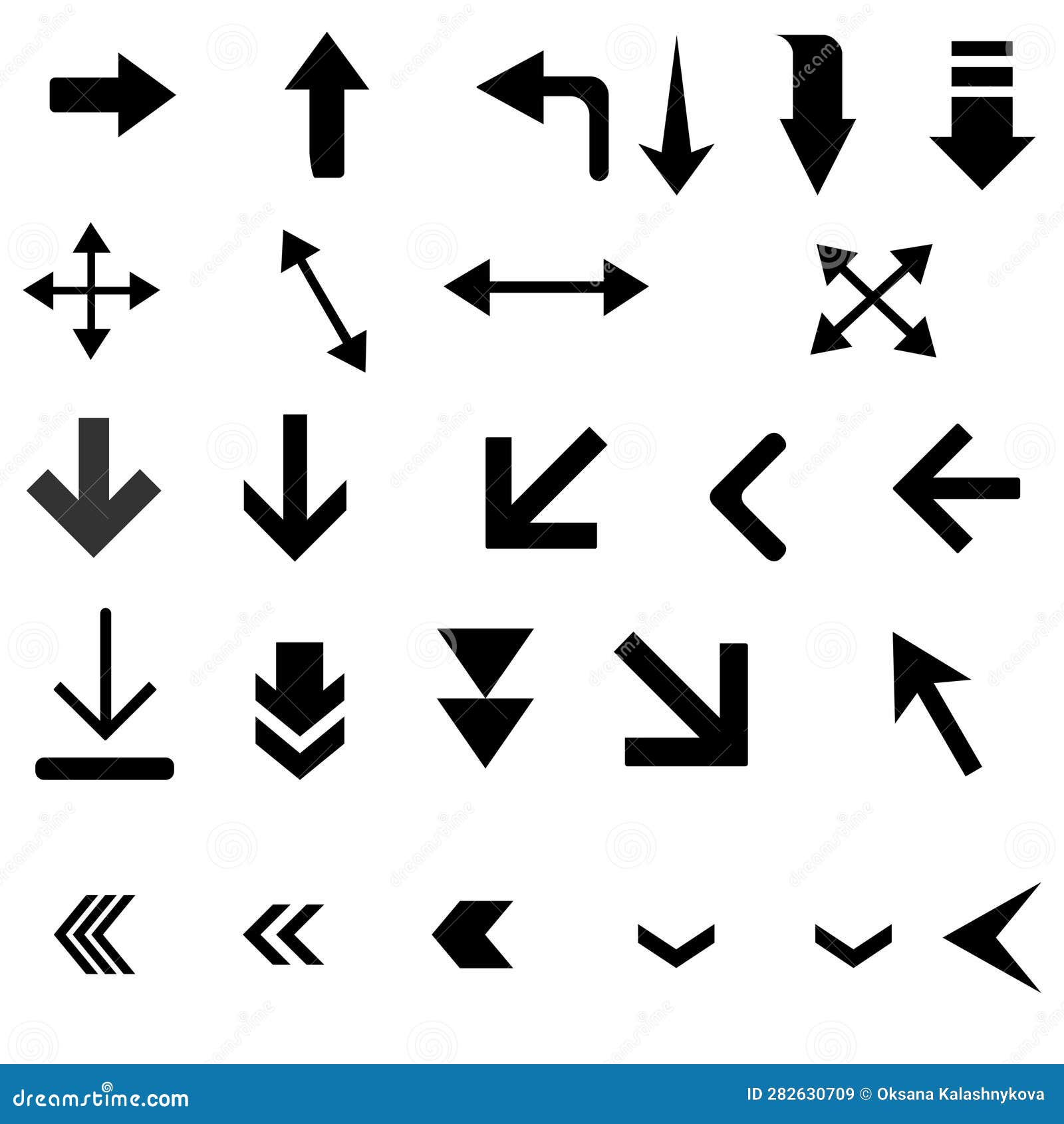 Arrows Vector Collection with Elegant Style and Black Color Stock ...