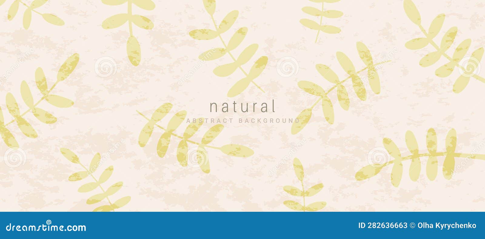 Natural Abstract Background with Plant Elements. Botanical Design for ...