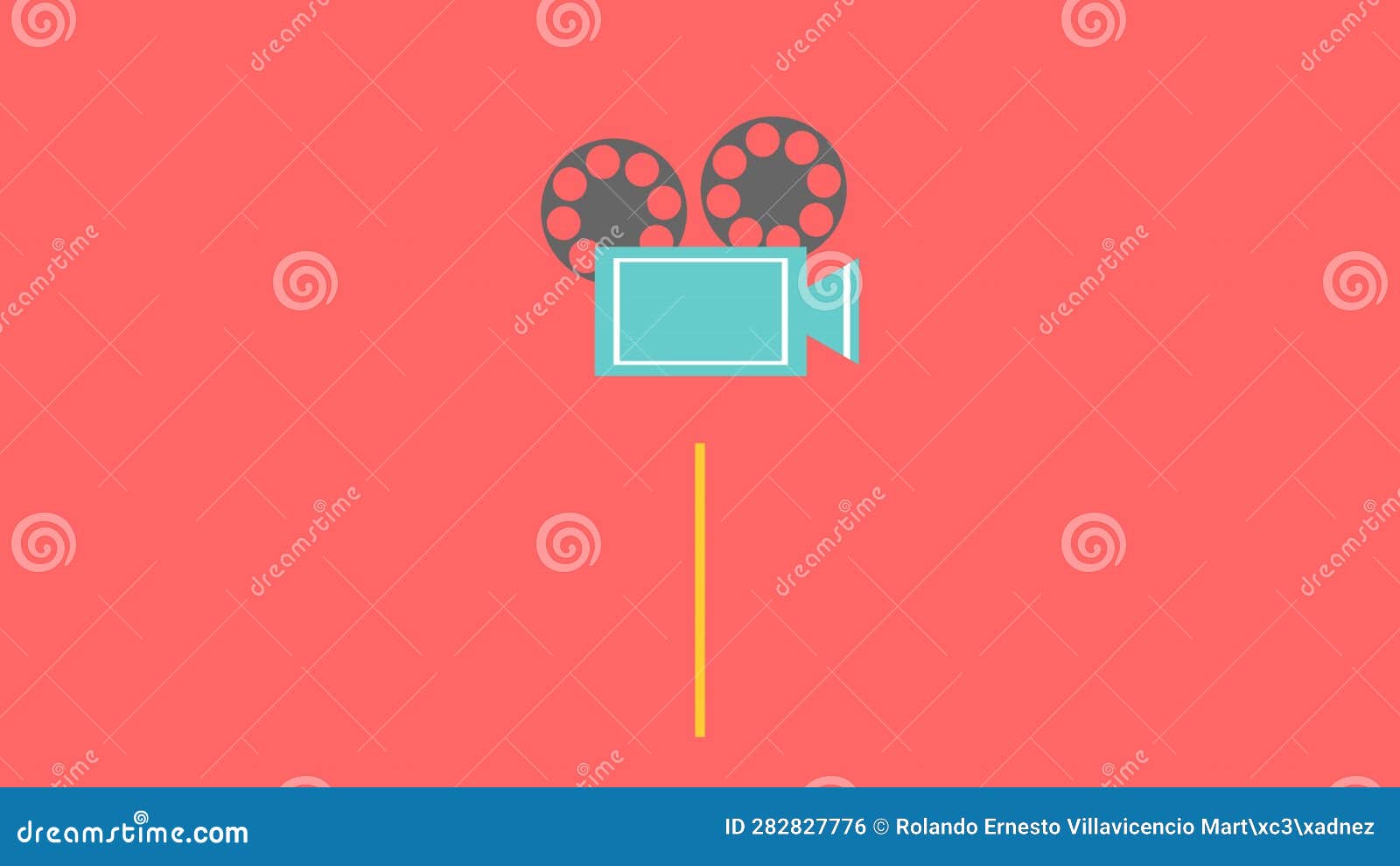 Poster with Analog Video Camera. Poster about Cinema with Space for ...