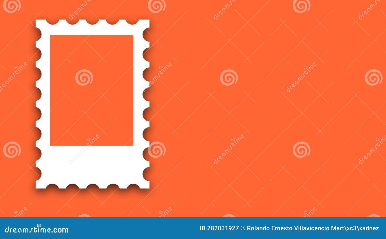 Illustration of a Postage Stamp. Blank Stamp. Correspondence and ...