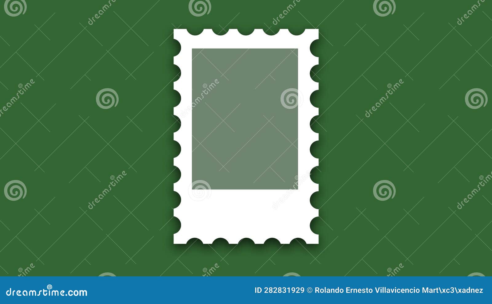 Illustration of a Blank Postage Stamp. Stamp Template Stock ...