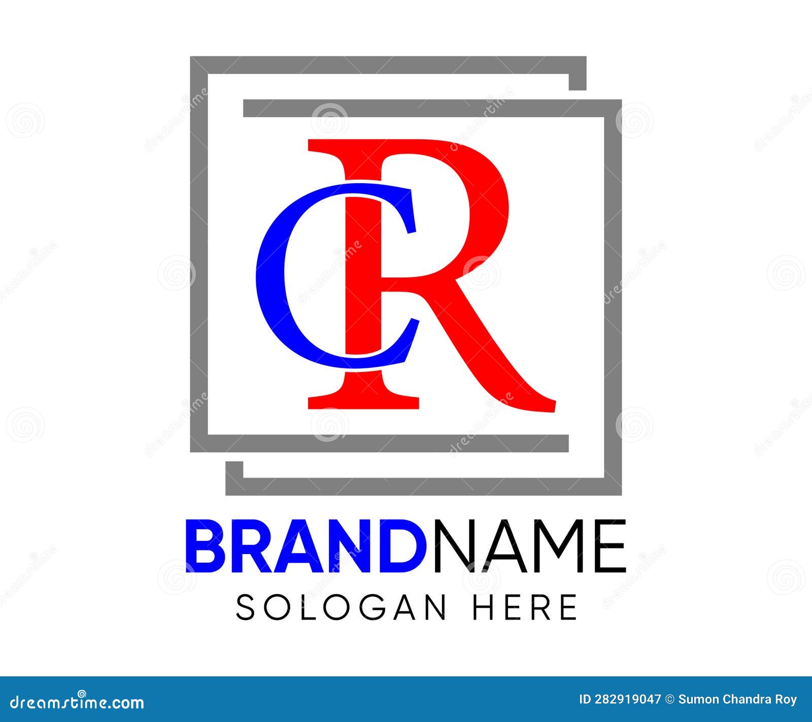 C R Letter Logo Design Vector Icon Template Stock Vector - Illustration ...