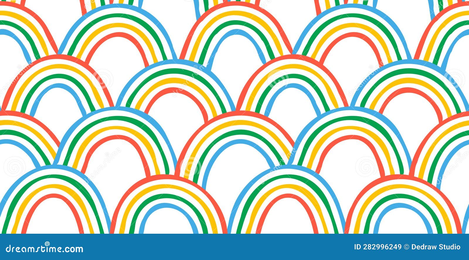 Diverse Colorful Rainbow Seamless Pattern Stock Vector - Illustration ...