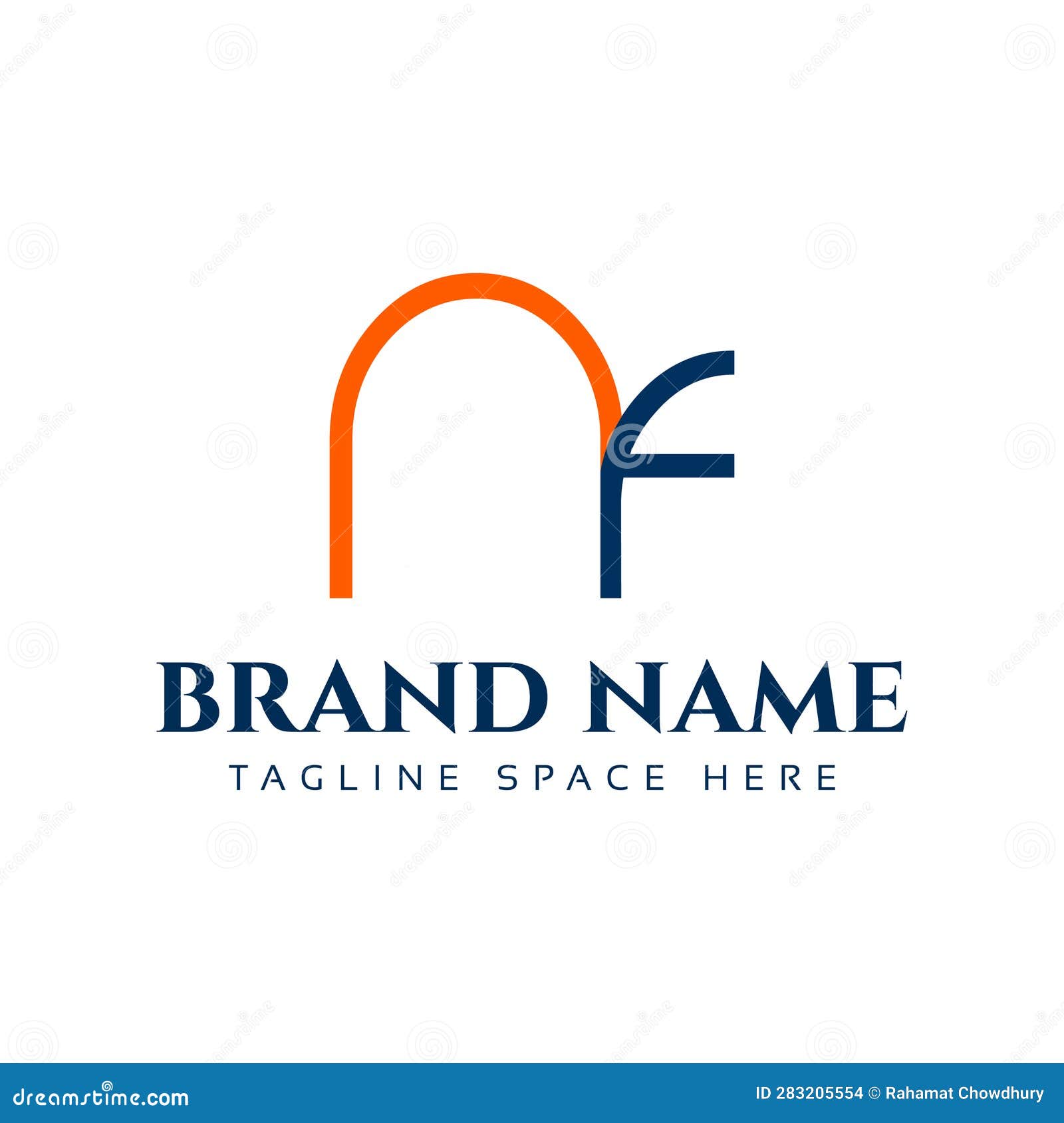 FN Logo Design Vector Template Stock Illustration - Illustration of ...