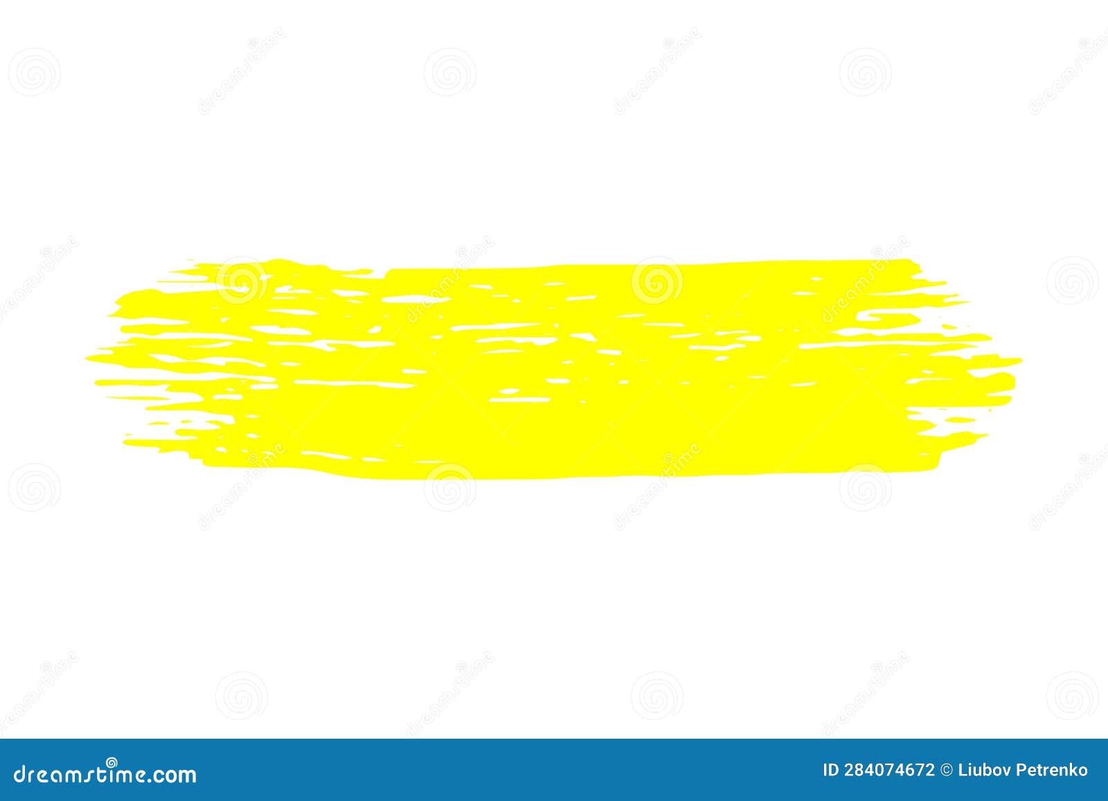 Yellow Paint Brushstroke stock vector. Illustration of smear - 284074672