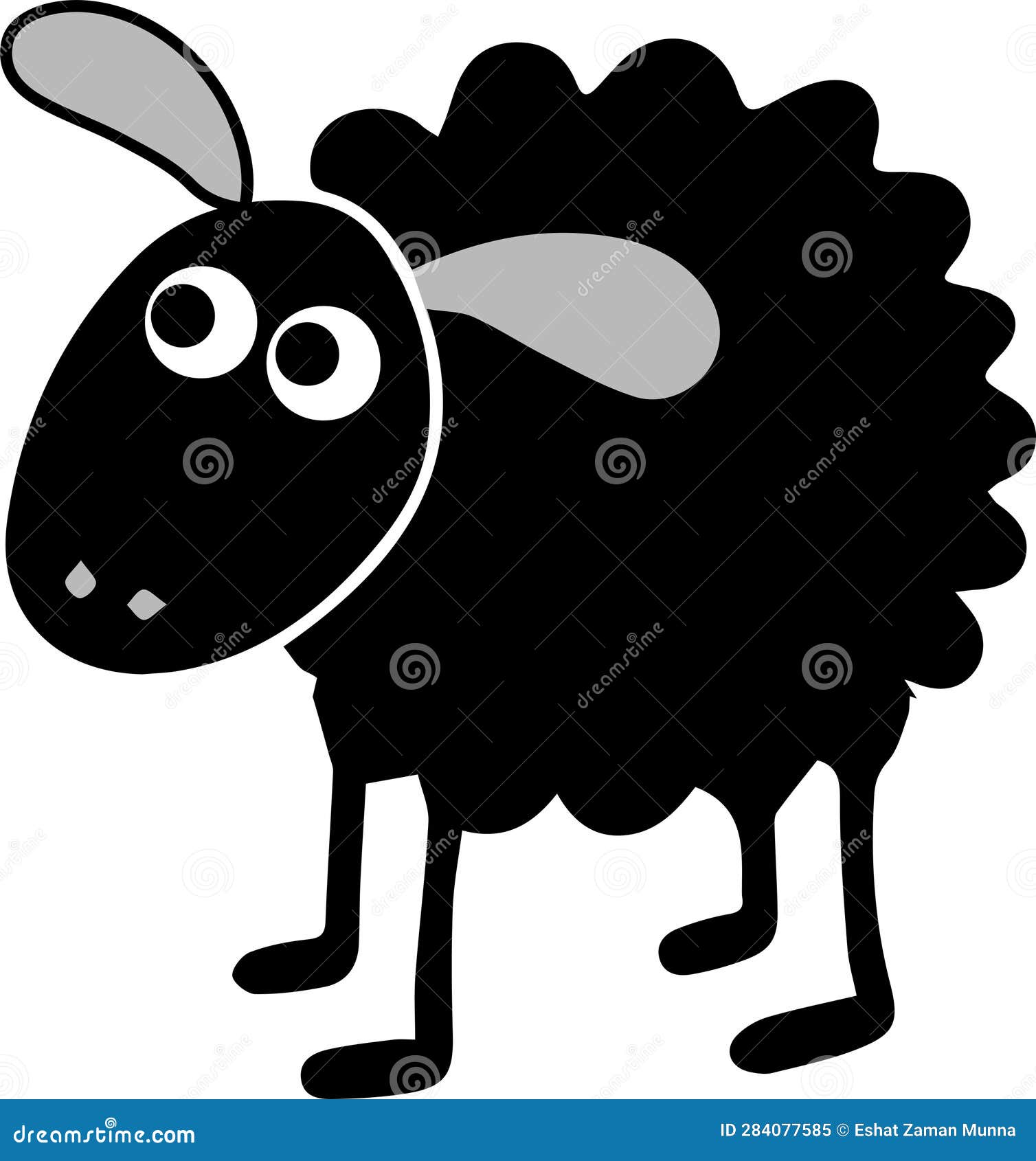 Black Sheep Vector Design SVG Stock Vector - Illustration of convey ...