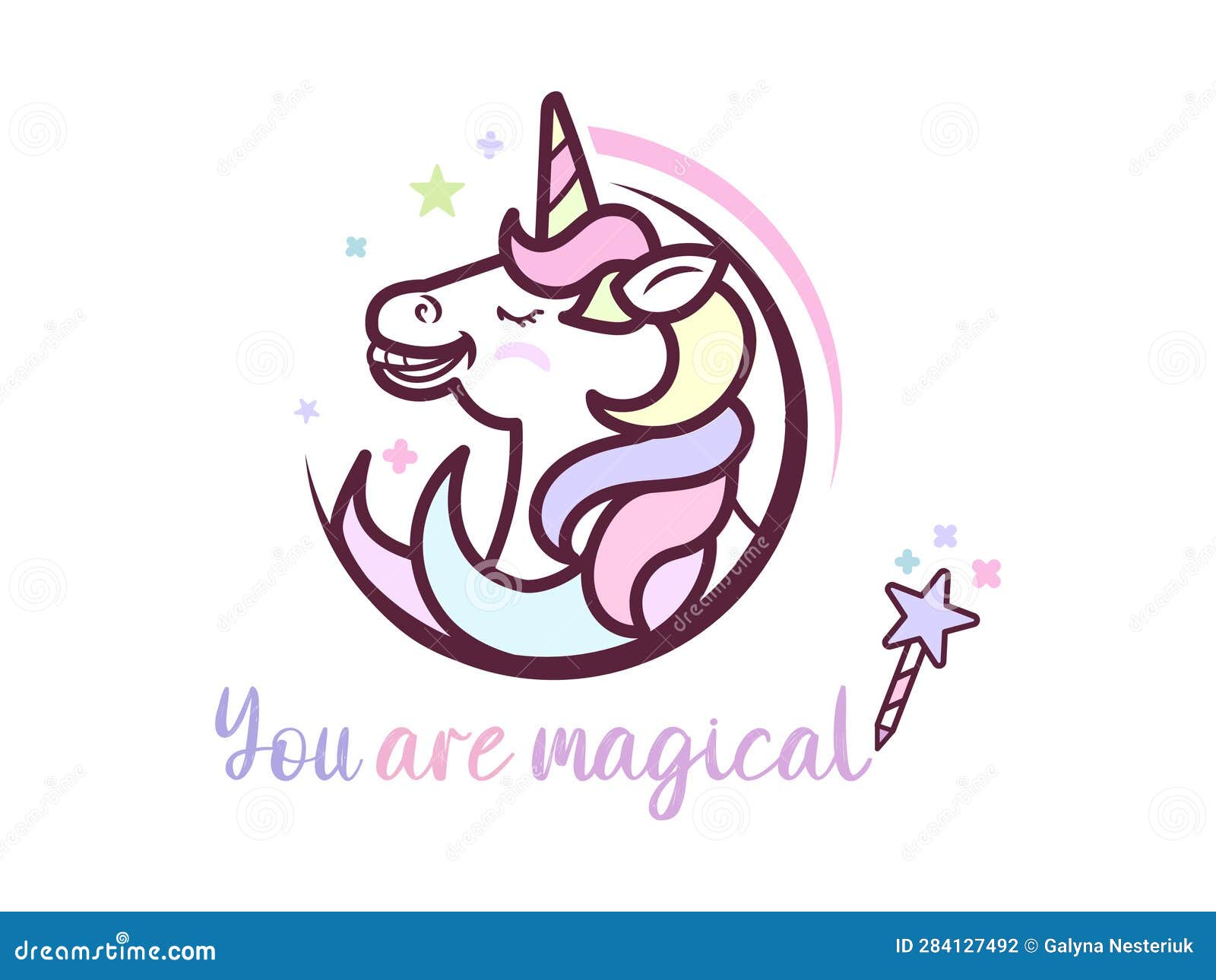 You are magical postcard stock illustration. Illustration of magic ...