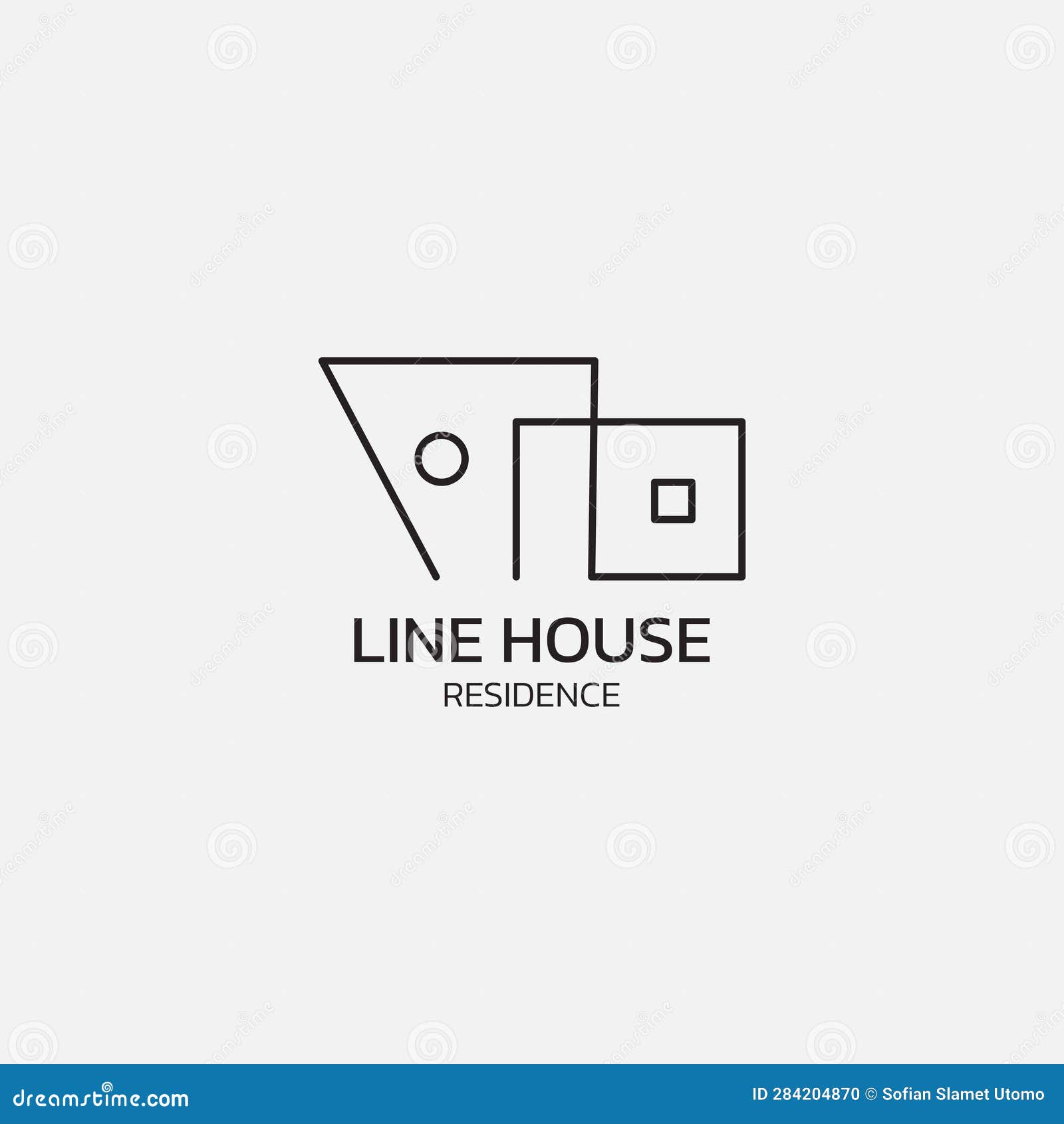 Line Logo that Forms a House Stock Vector - Illustration of business ...