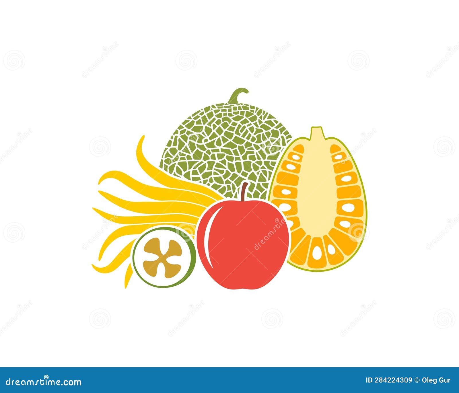 Buddhas Fruit Flat Vector Illustration | CartoonDealer.com #157077490
