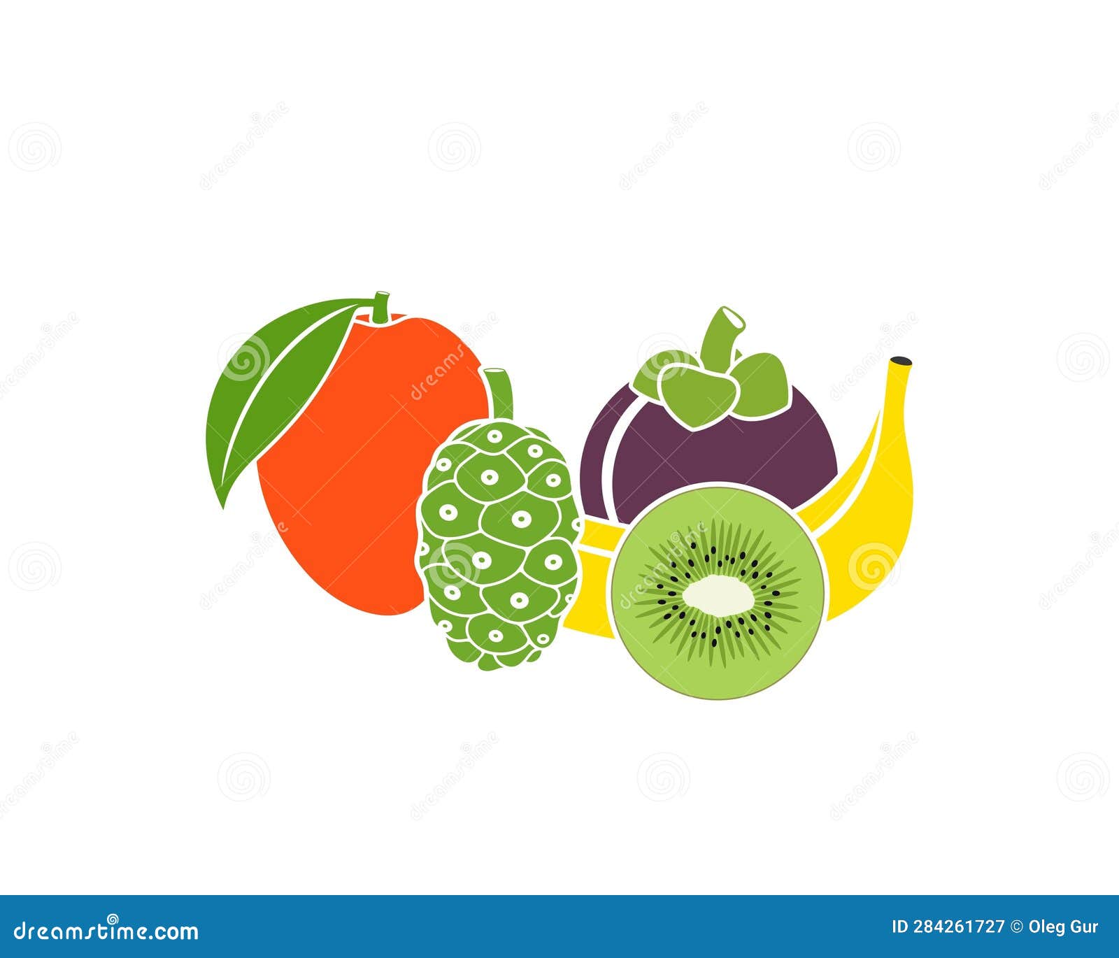 Fruit Logo. Isolated Fruit on White Background Stock Vector ...