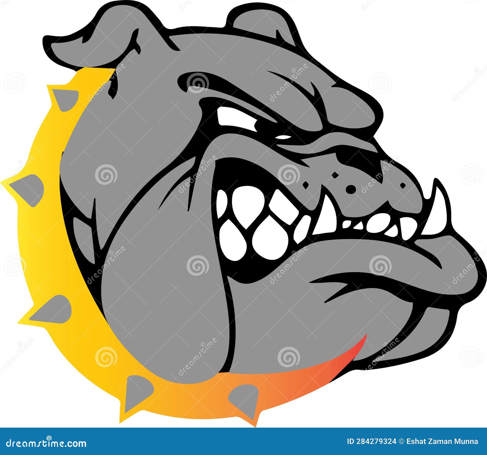 Bulldog Svg Vector Design stock vector. Illustration of head - 284279324