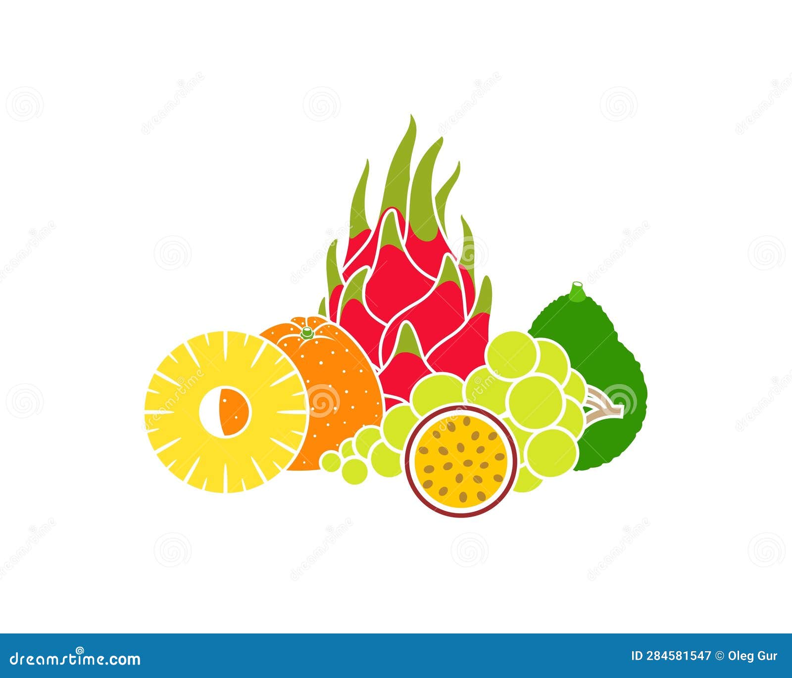 Fruit Logo. Isolated Fruit on White Background Stock Vector ...