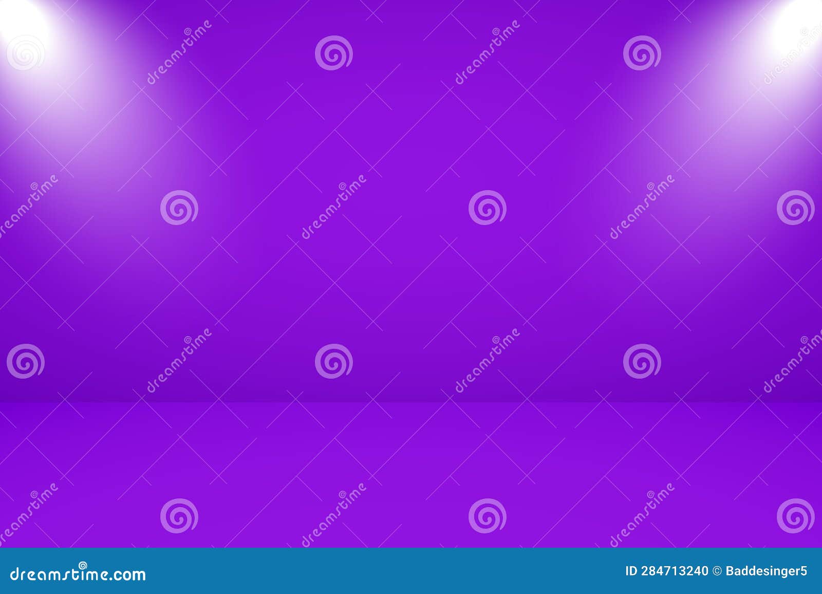 Vector Illustration of Empty Studio with Spotlights and Magenta ...