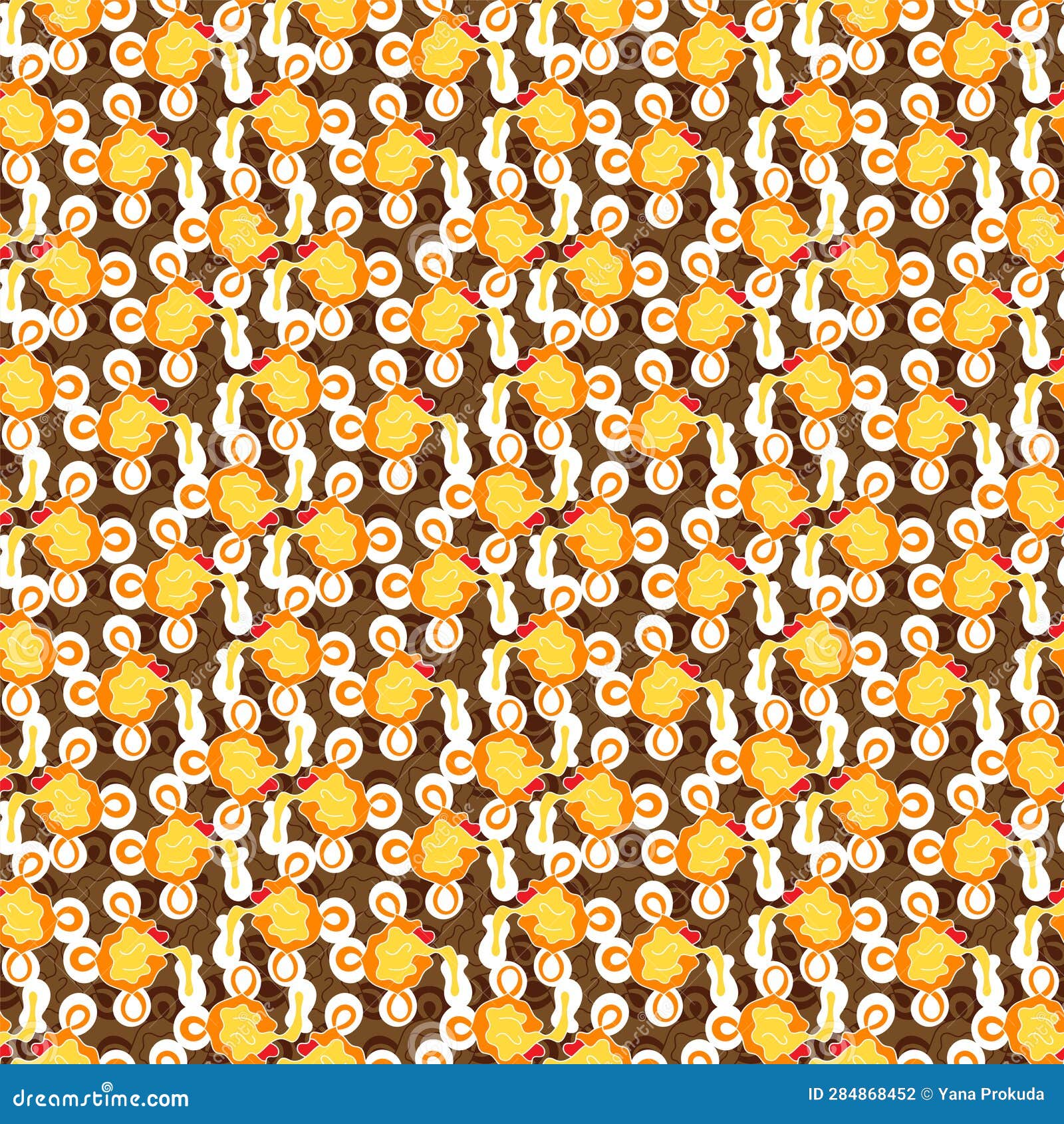 Abstract Surreal Seamless Pattern with Colorful Strange Elements Stock ...