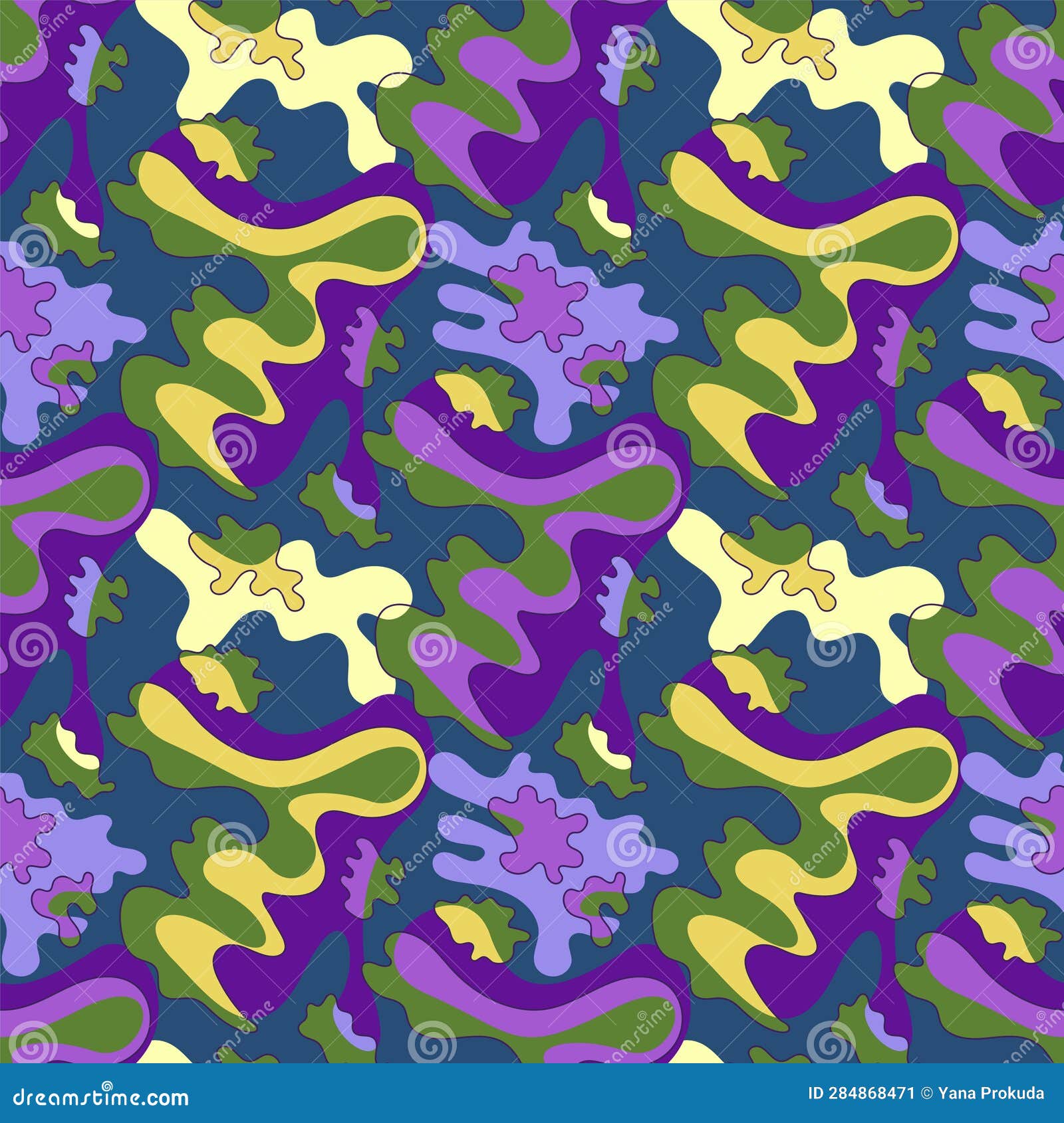 Abstract Psychedelic Colorful Pattern for Textile, Texture or Another ...