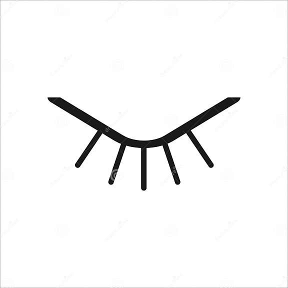 Closed Eye Icon on White Background Stock Vector - Illustration of ...