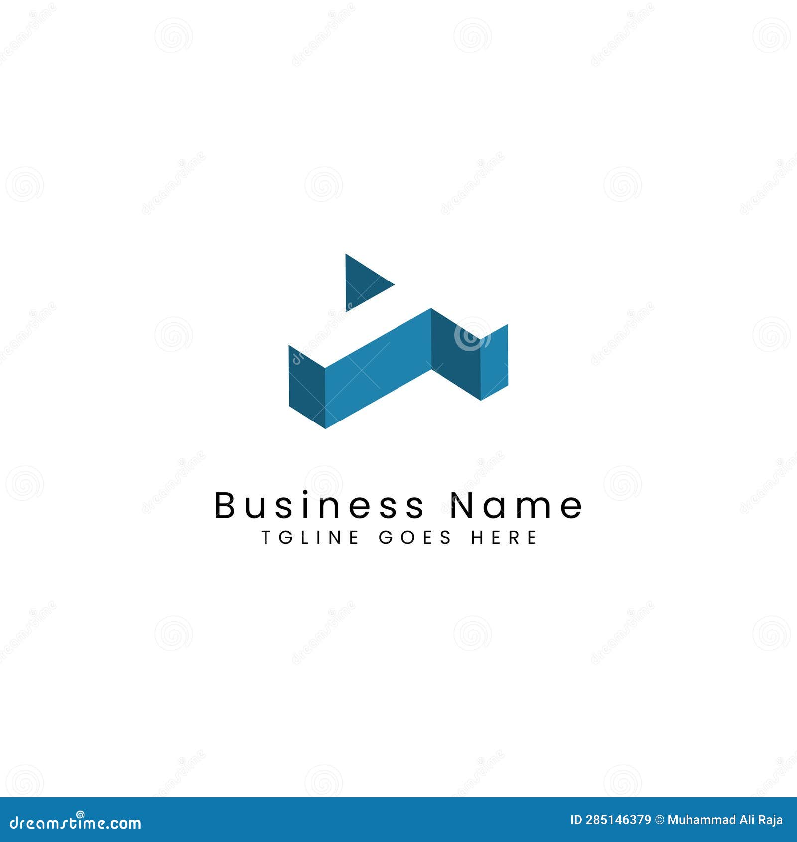 Simple T Letter Logo in 3d Design. Creative Vector Illustration with ...