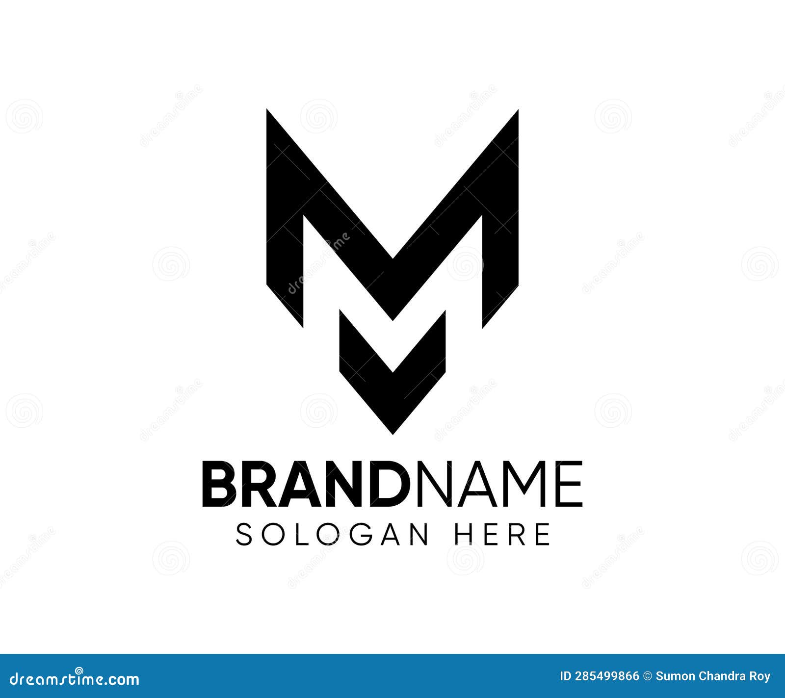 M Logo Design Vector Template Stock Vector - Illustration of clean ...