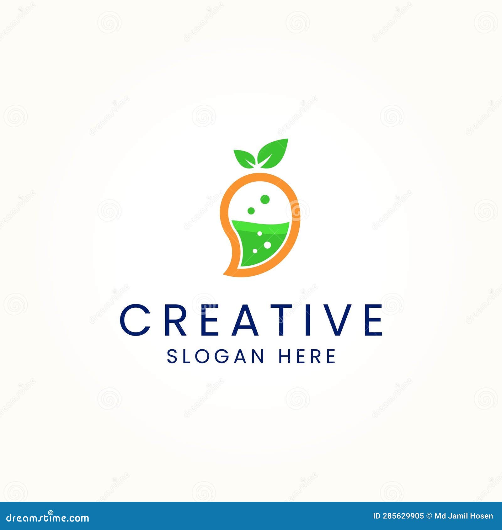 Creative Mango Logo Design with Laboratory Vector Image Stock Vector ...