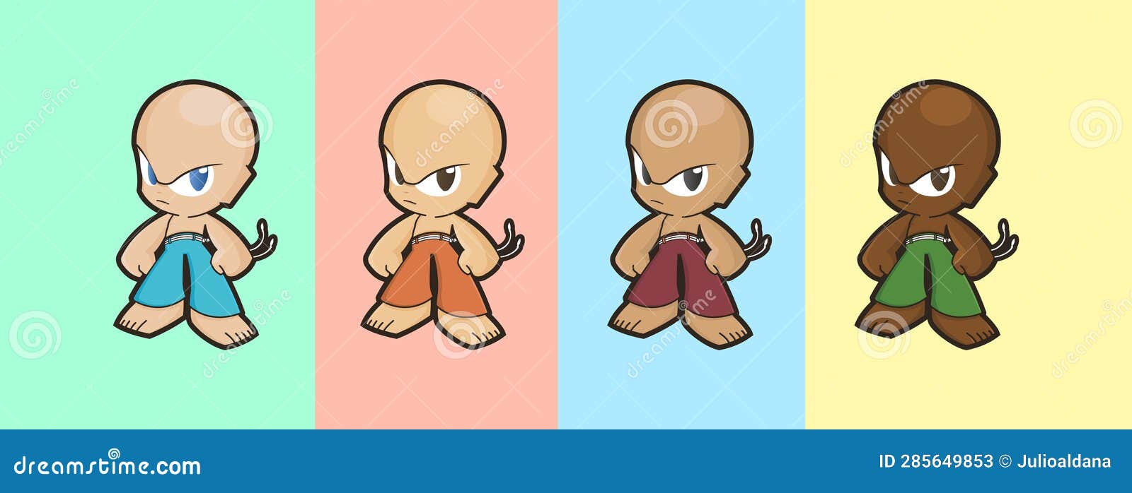 Defiant Child Ignoring Parent Scolding Vector Cartoon Illustration ...