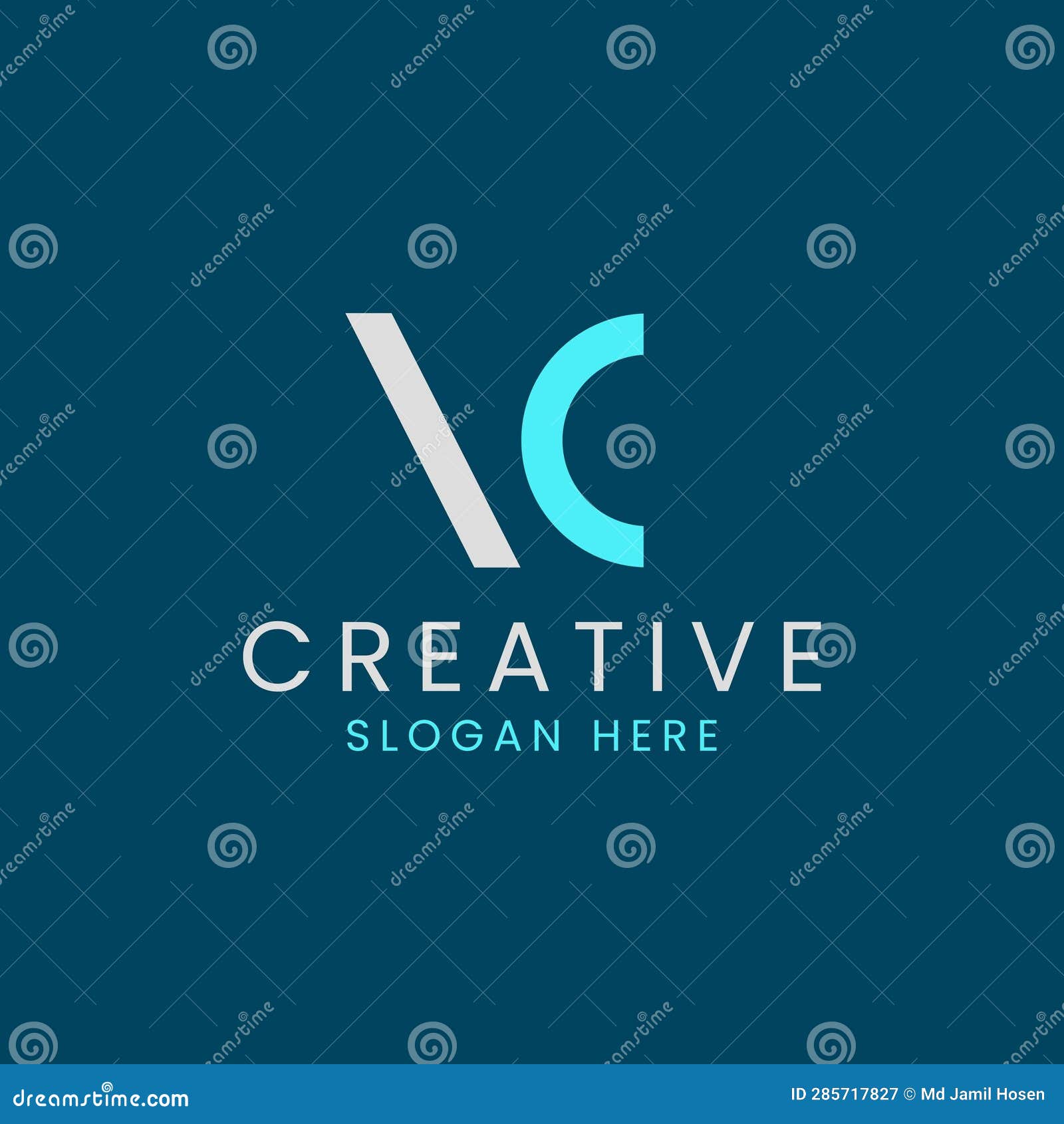 Creative and Modern Letter VC Logo Design Vector Image Stock Vector ...