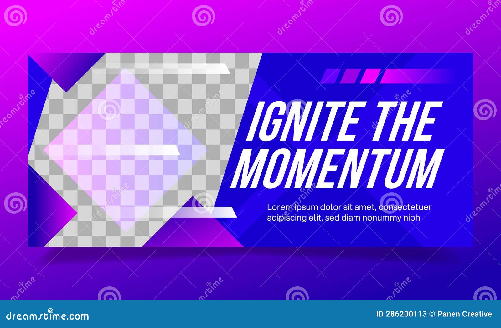 Creative Blue Gradient Web Banner Design Template Background Stock ...