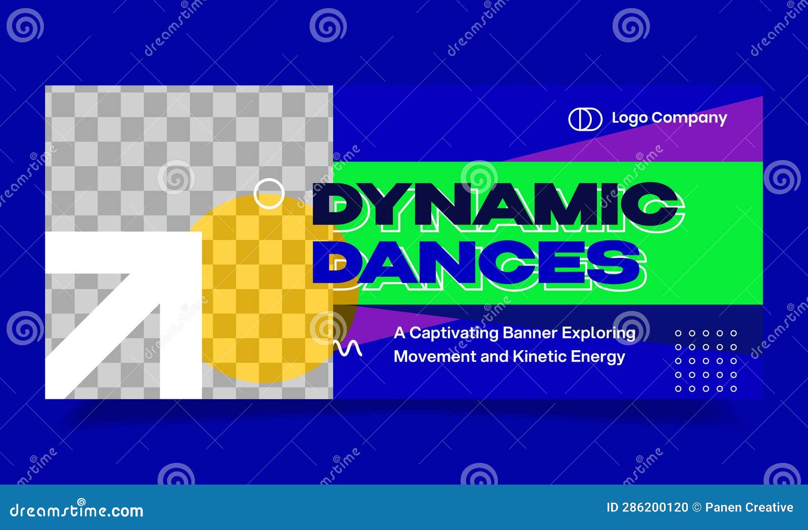 Creative Dynamic Dance Web Banner Design Template Background Stock ...