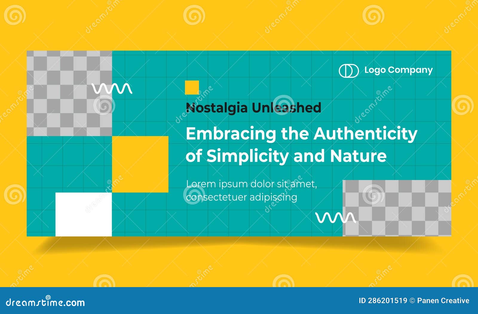Creative Blue Nature Web Banner Design Template Background Stock Vector ...
