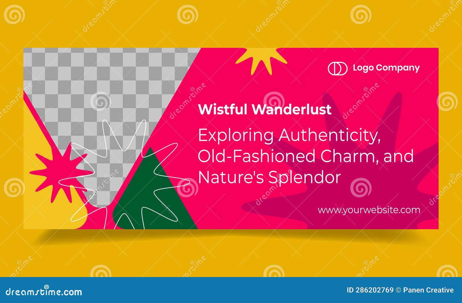 Creative Pink Web Banner Design Template Background Stock Vector ...