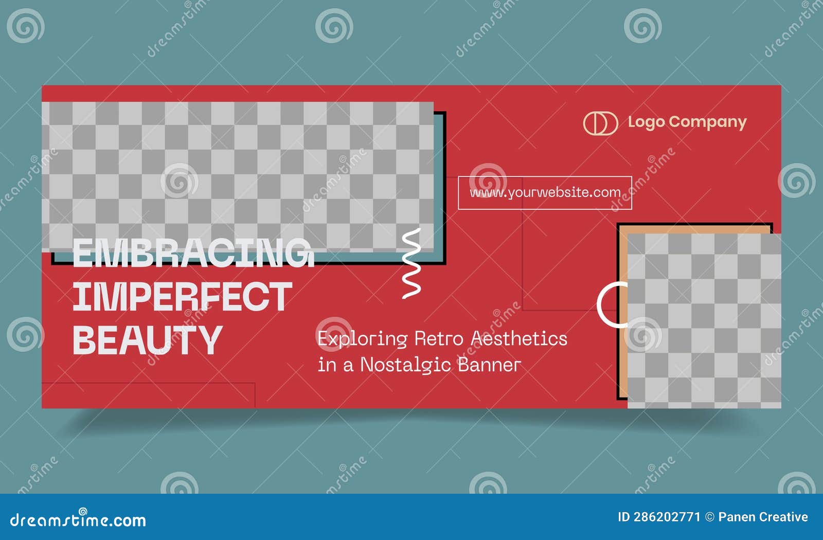 Creative Retro Web Banner Design Template Background Stock Vector ...