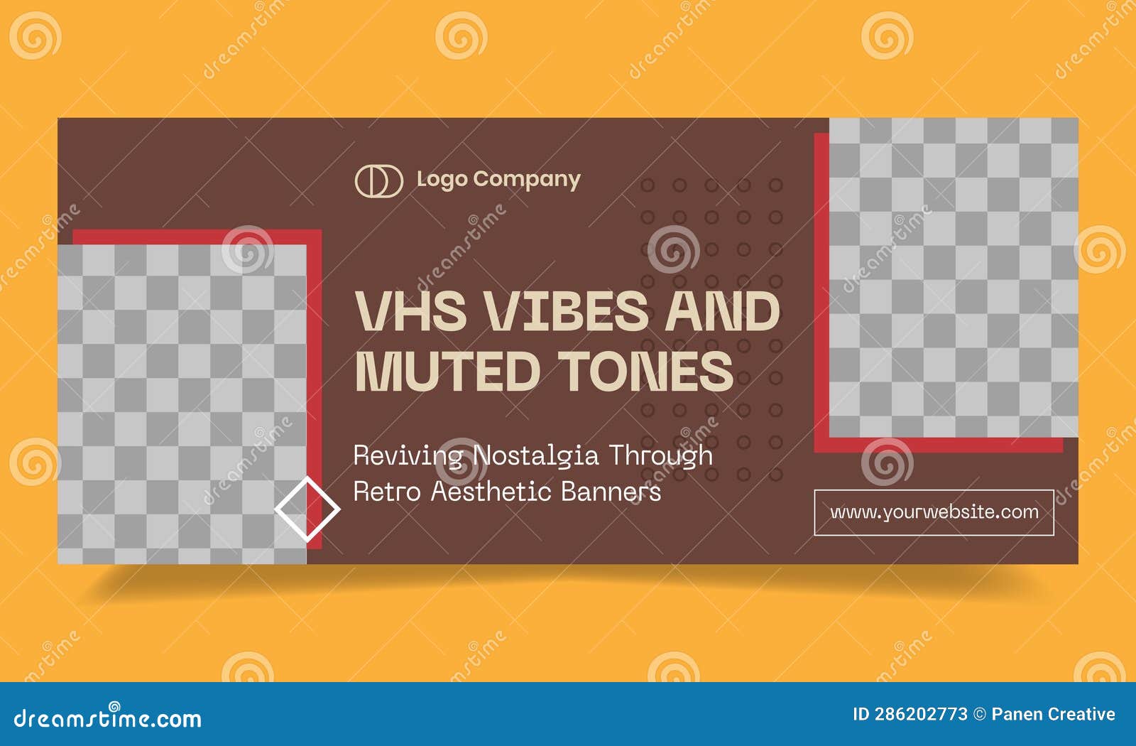 Creative Retro Web Banner Design Template Background Stock Vector ...