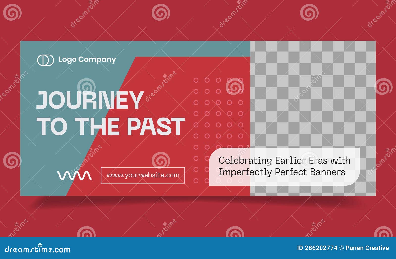 Creative Red Web Banner Design Template Background Stock Vector ...