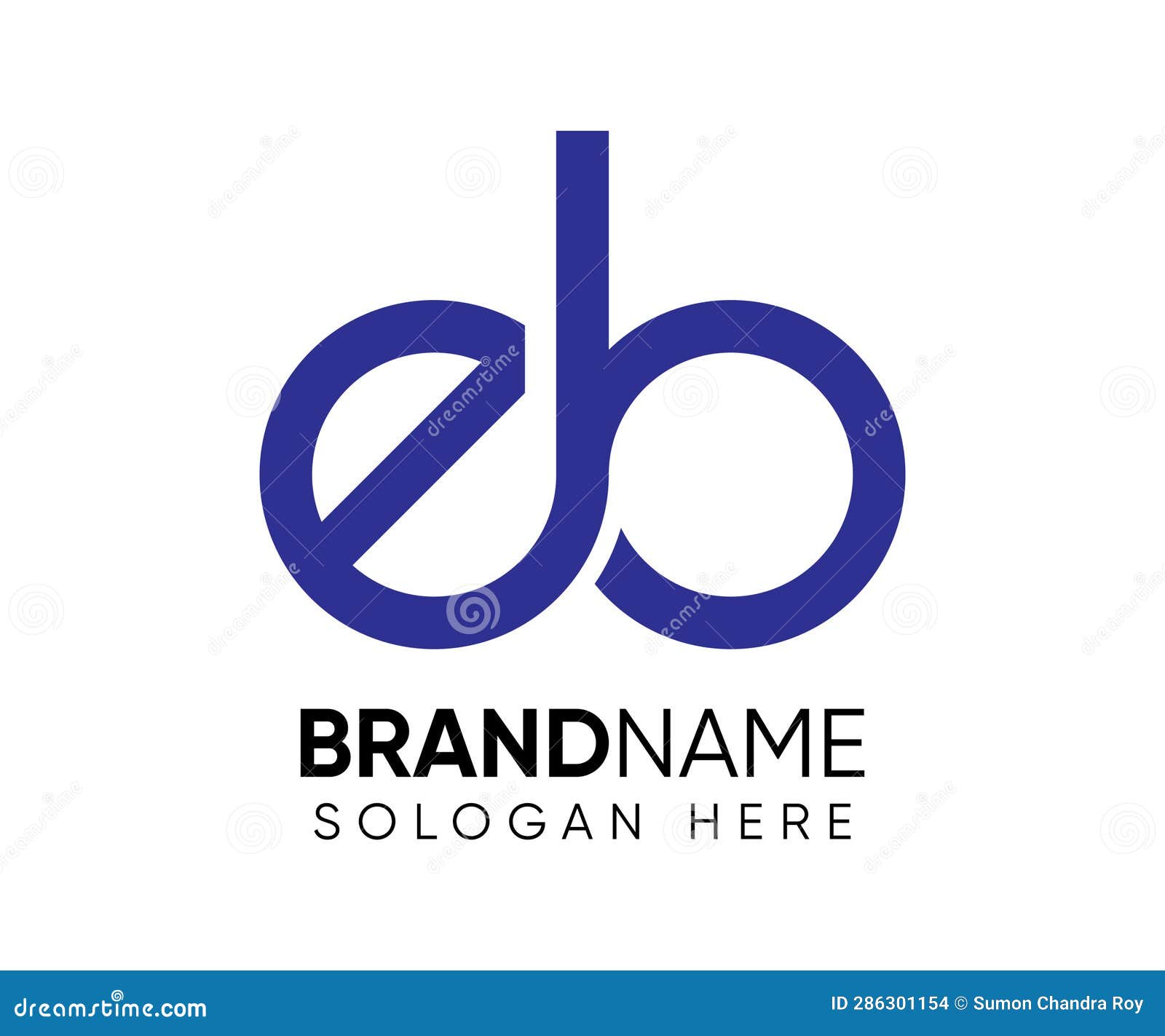 Initial Letter EB Logo Design Vector Template. Abstract Letter EB Logo ...